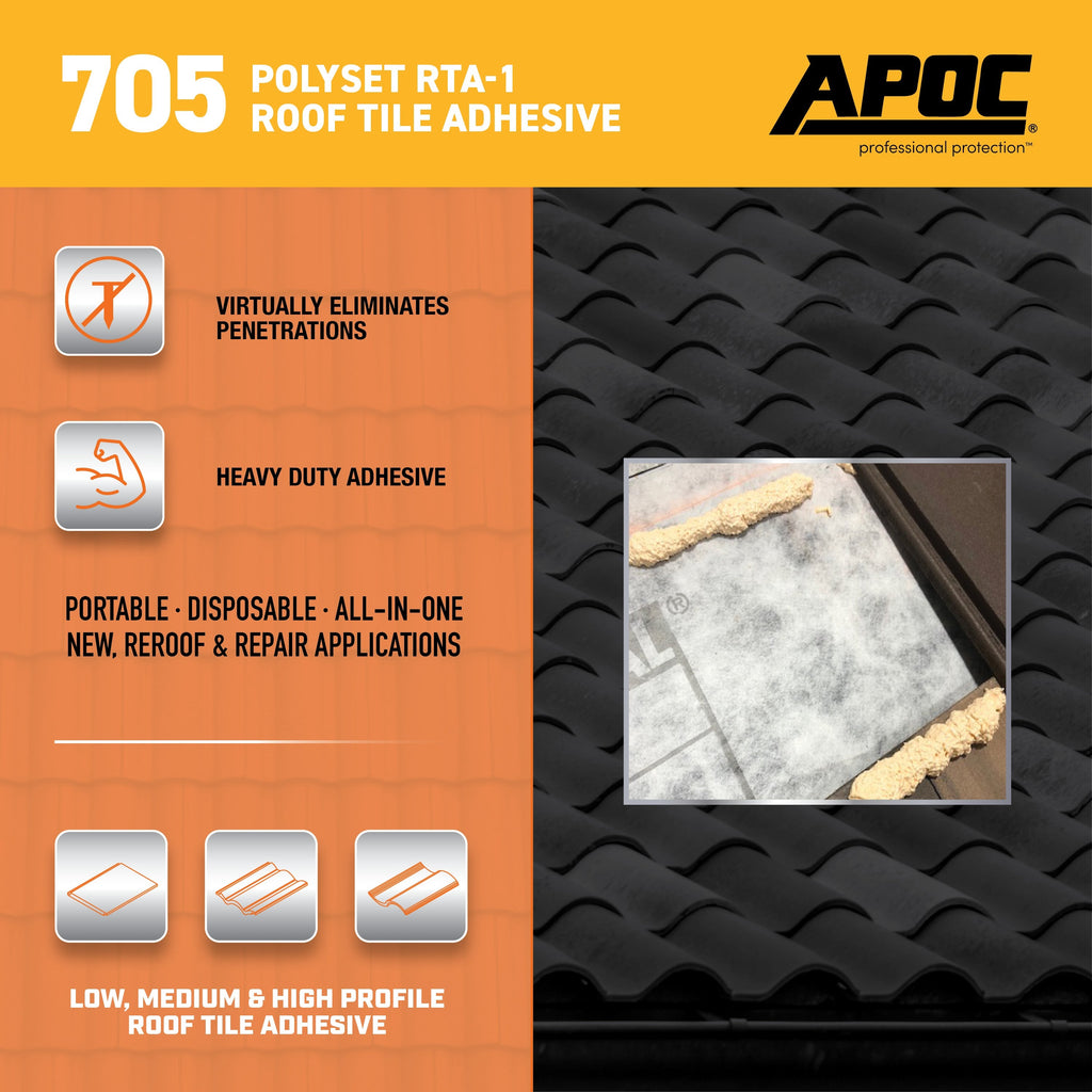 APOC 705 POLYSET RTA-1 ROOF TILE ADHESIVE